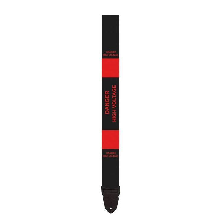 LM LMP4HV 2inch Poly Seatbelt Type Guitar Strap in Danger High Voltage ...