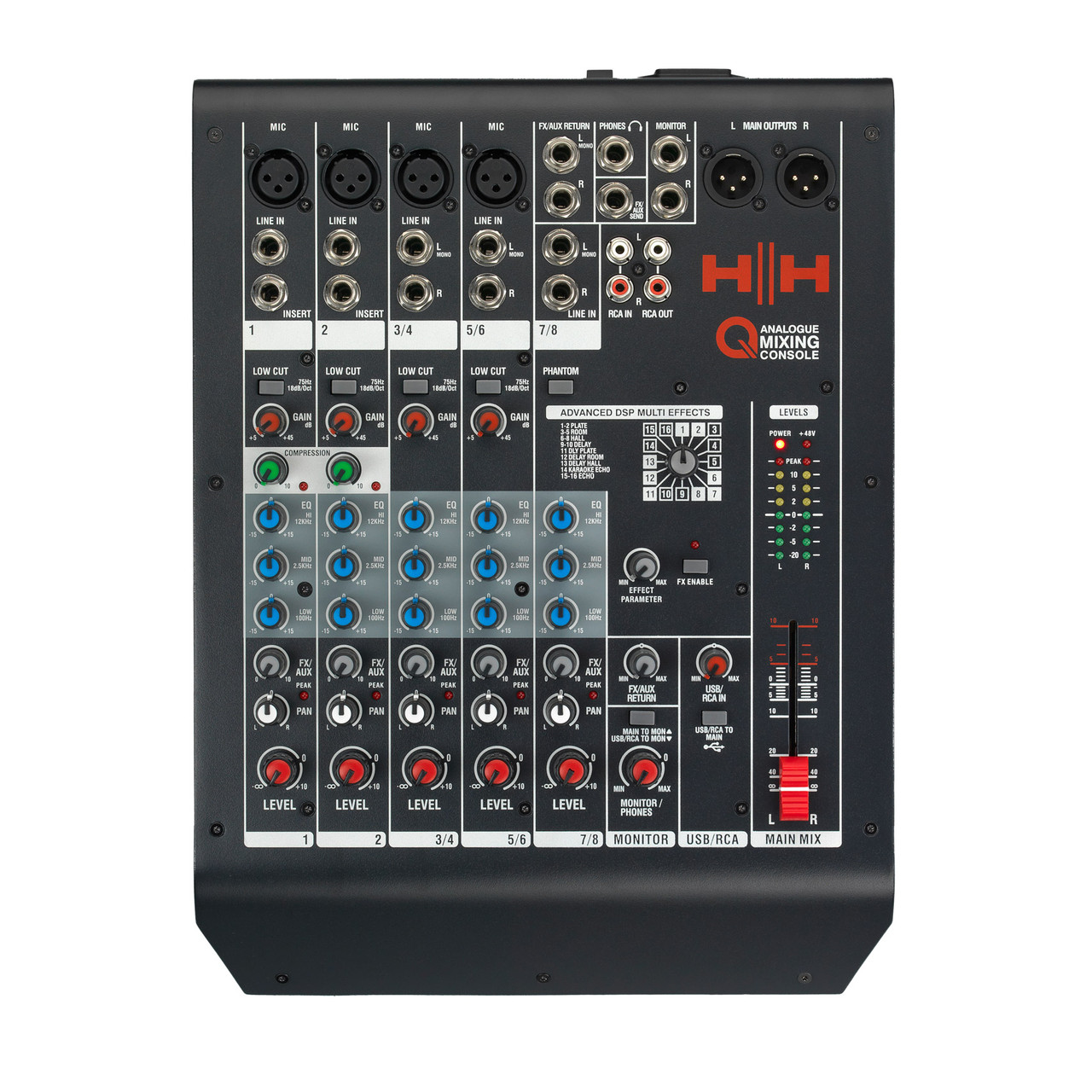 HH Q8FX 8Ch Analogue Mixing Console | Mega Music
